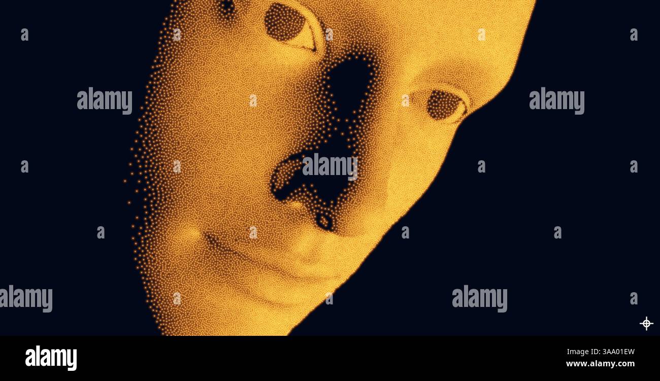 Network Forming Ai Human Face Technology And Robotics Concept Anonymous Social Masking Cyber