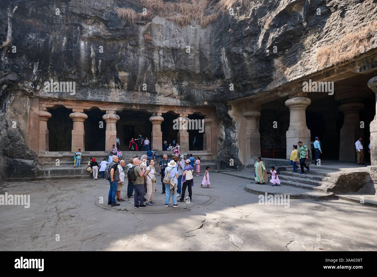 Elephanta caves, Mumbai, Shiva Temple, eastern shrine, Bombay, India ...