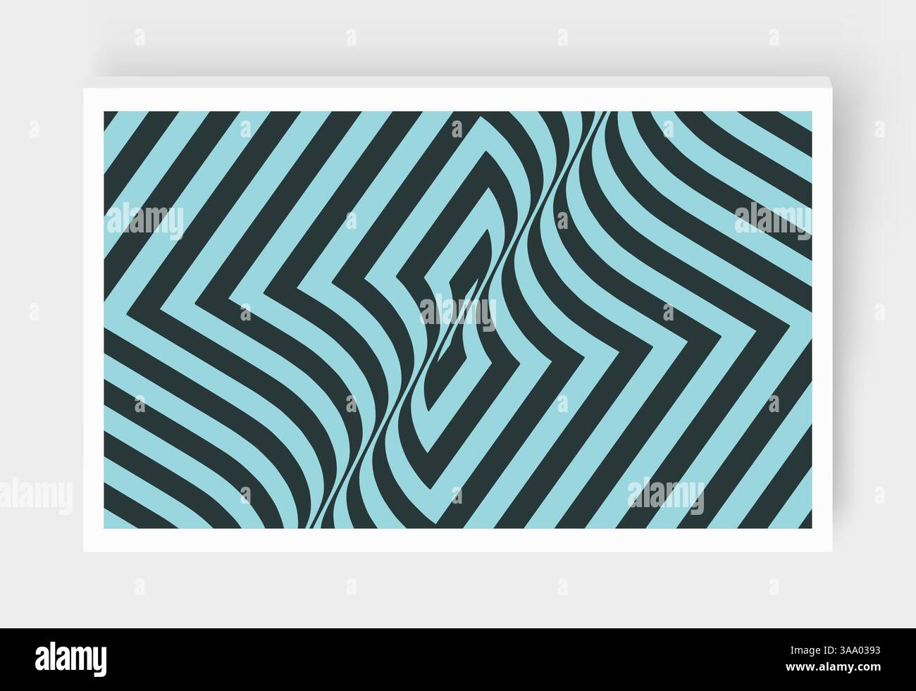 Cover design template. Optic art illustration. The geometric background by stripes. 3d vector ...