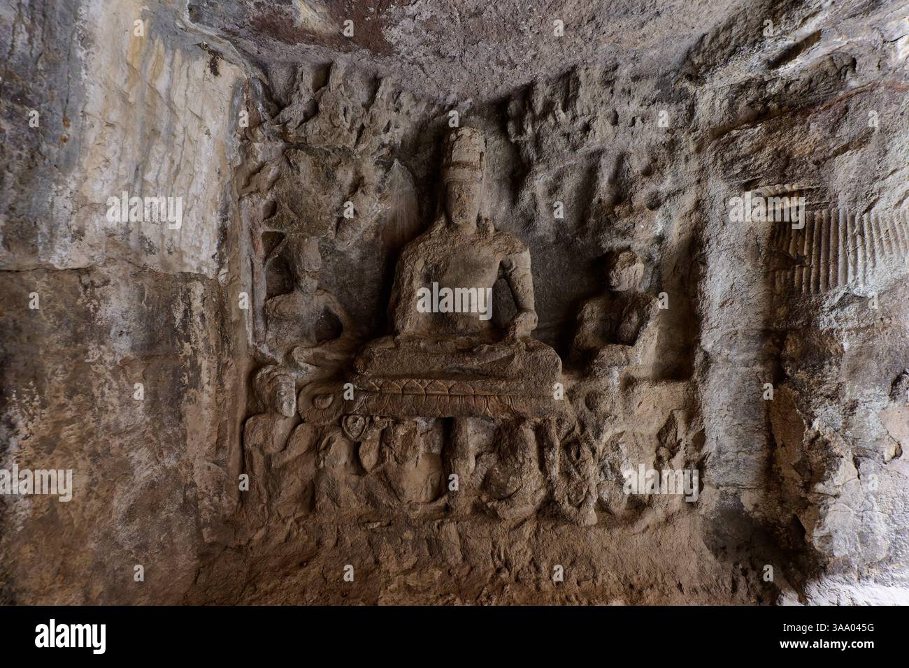 Elephanta caves, Lakulisha Shiva, Mumbai, Bombay, India, Asia Stock ...