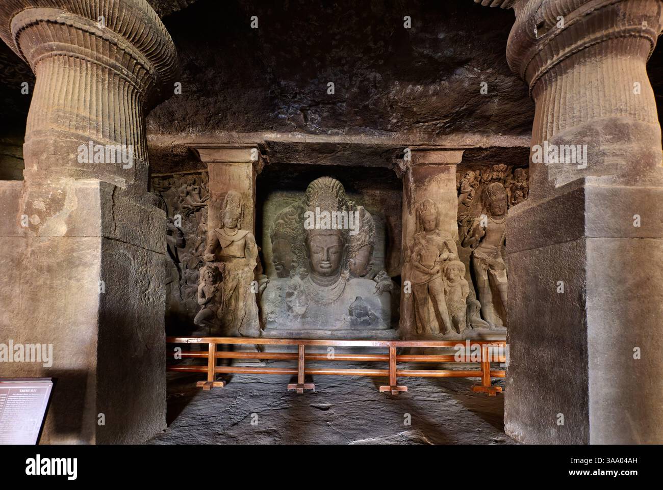 the Eternal Shiva, the Sadashiva, Elephanta caves, Mumbai, Bombay ...
