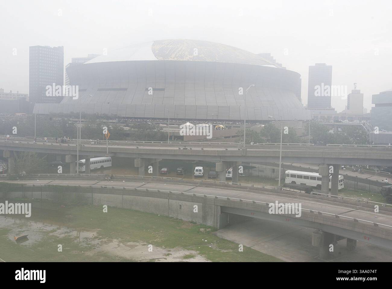 Sep 01, 2005; New Orleans, LA, USA; A view of the Superdome in New Orleans, Louisiana in the ...