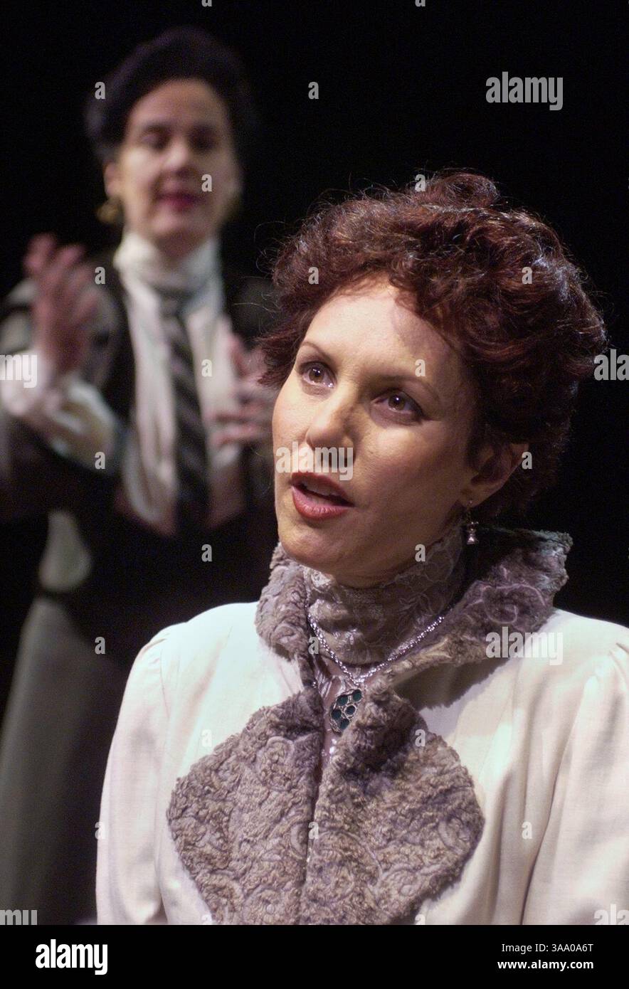 Amy Resnick (cq, of San Francisco, role of Anna, right), rehearses a ...