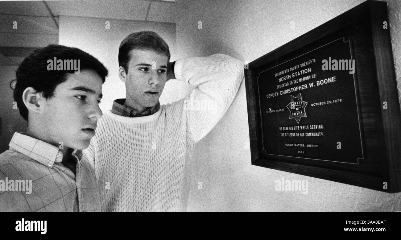 Jeff Boone , 13 left, and Todd Boone, 16, whose father Deputy ...