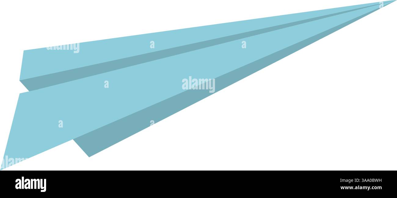 Blue Paper Airplane Minimalist Design Stock Vector Image & Art - Alamy