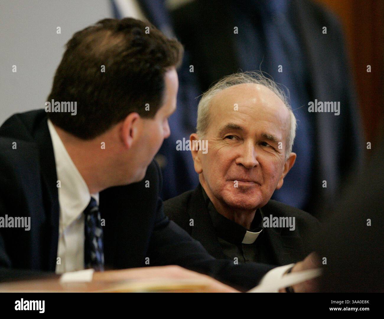 Apr 17, 2006; Toledo, OH, USA; Rev. GERALD ROBINSON, talks with his ...