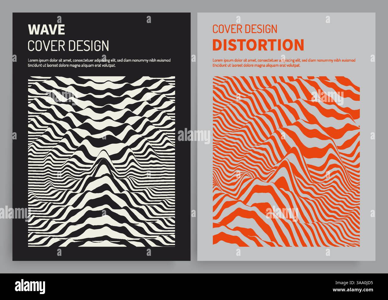 3D wavy background. Dynamic effect. Pattern with optical illusion ...