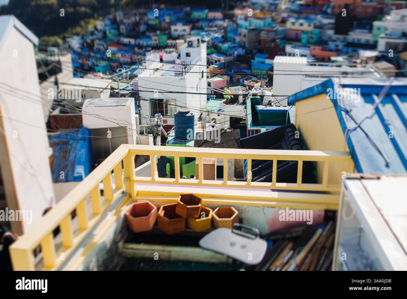 View of Gamcheon Culture village, Busan city, South Korea, Gamcheon ...
