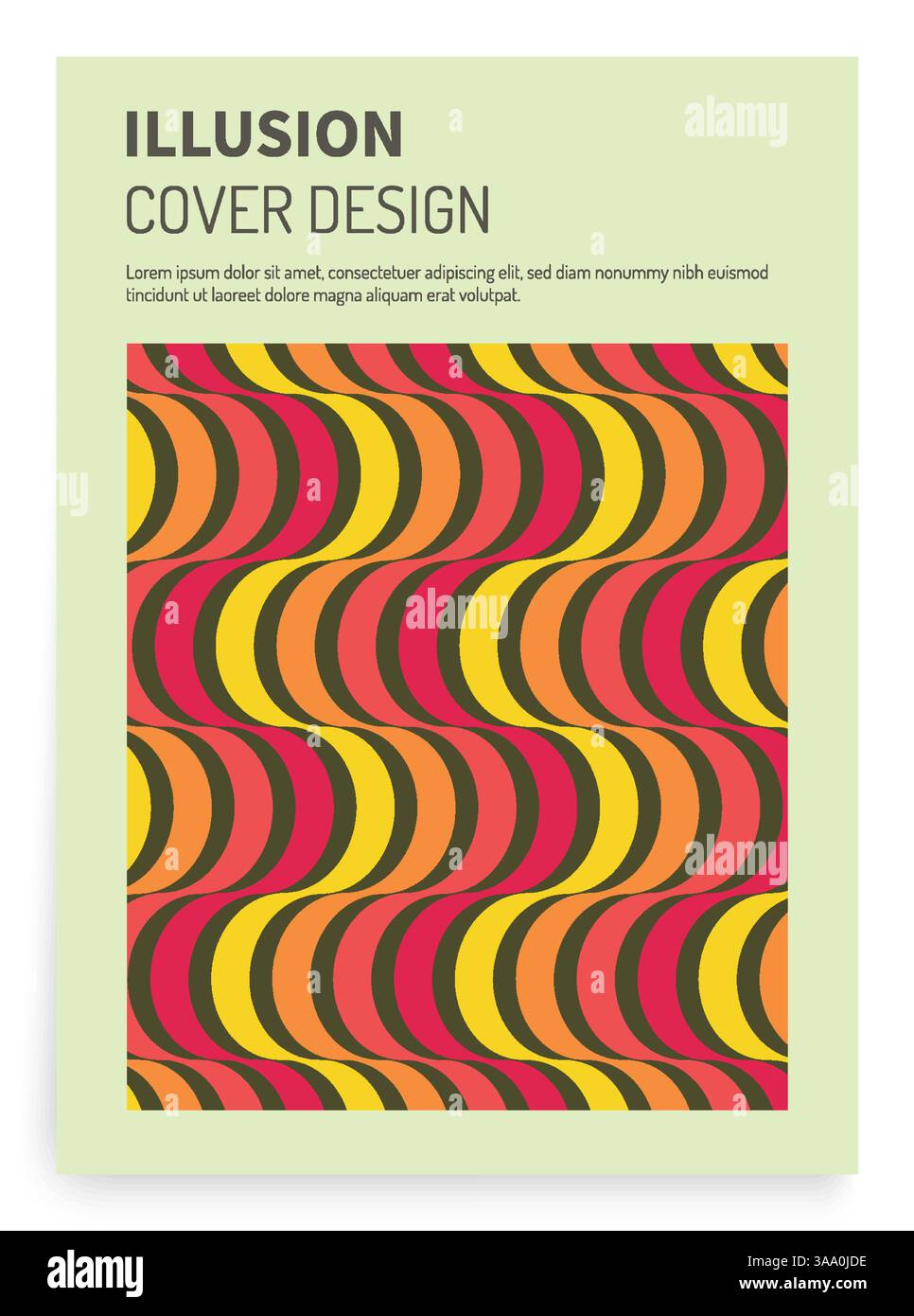 Abstract dynamic template with wavy curved ribbons. Modern cover design. 3d vector illustration ...