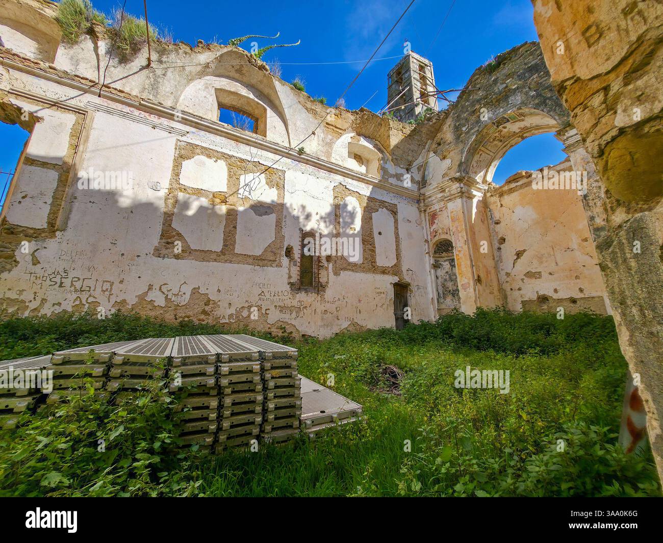 An old church without roof Bussana Vecchia artist retreat medieval ...