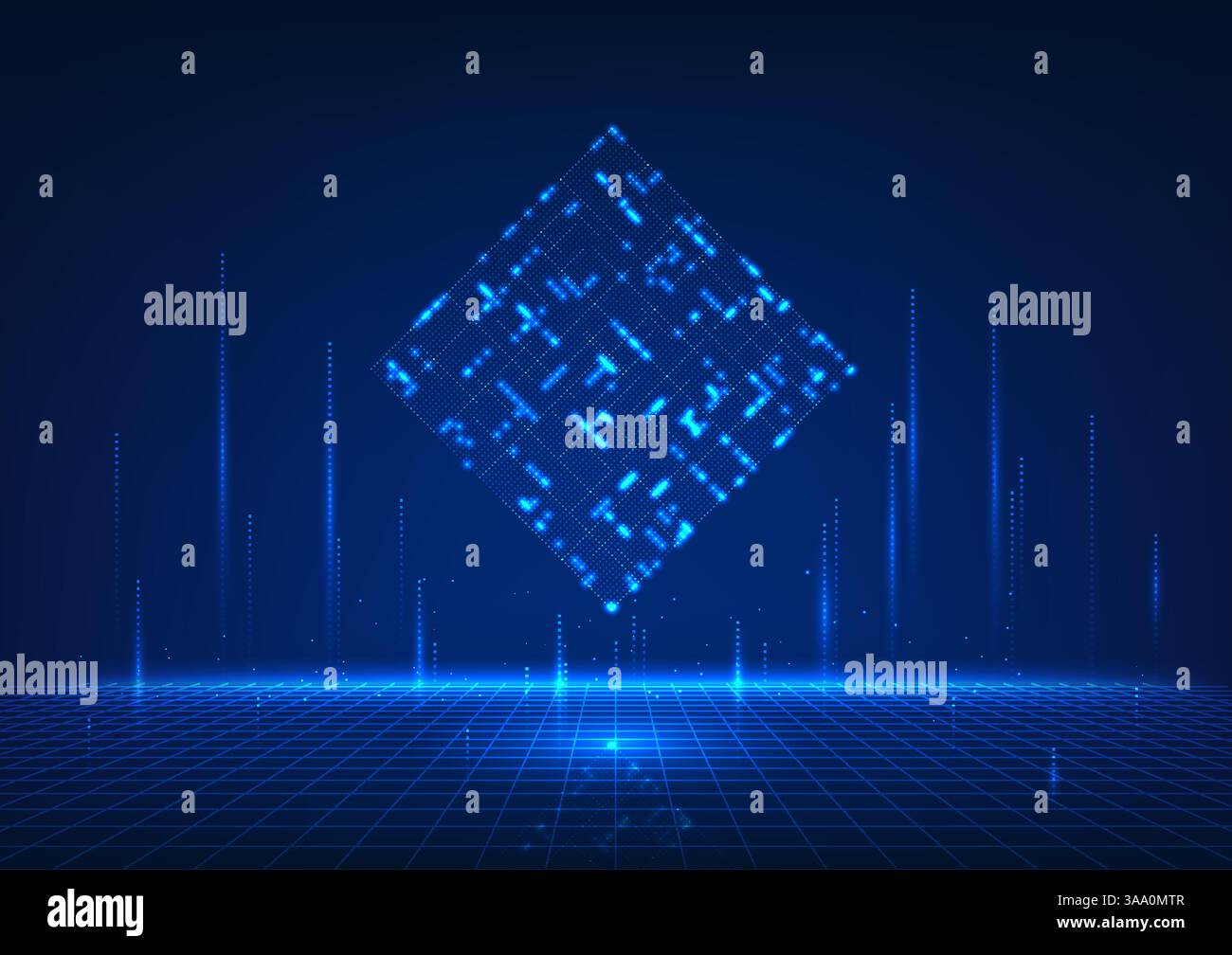 Futuristic quantum computer in high Stock Vector Images - Alamy