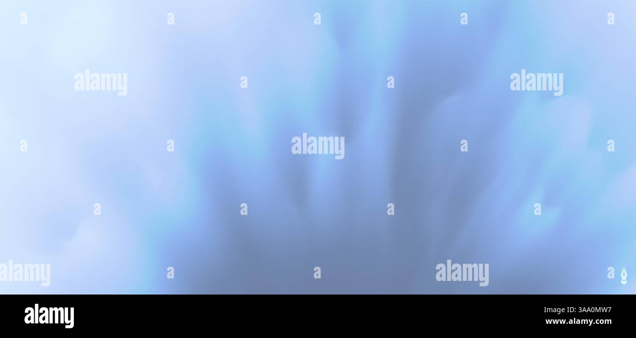 Frozen water. Transparent column of ice going into the depths. Natural ...