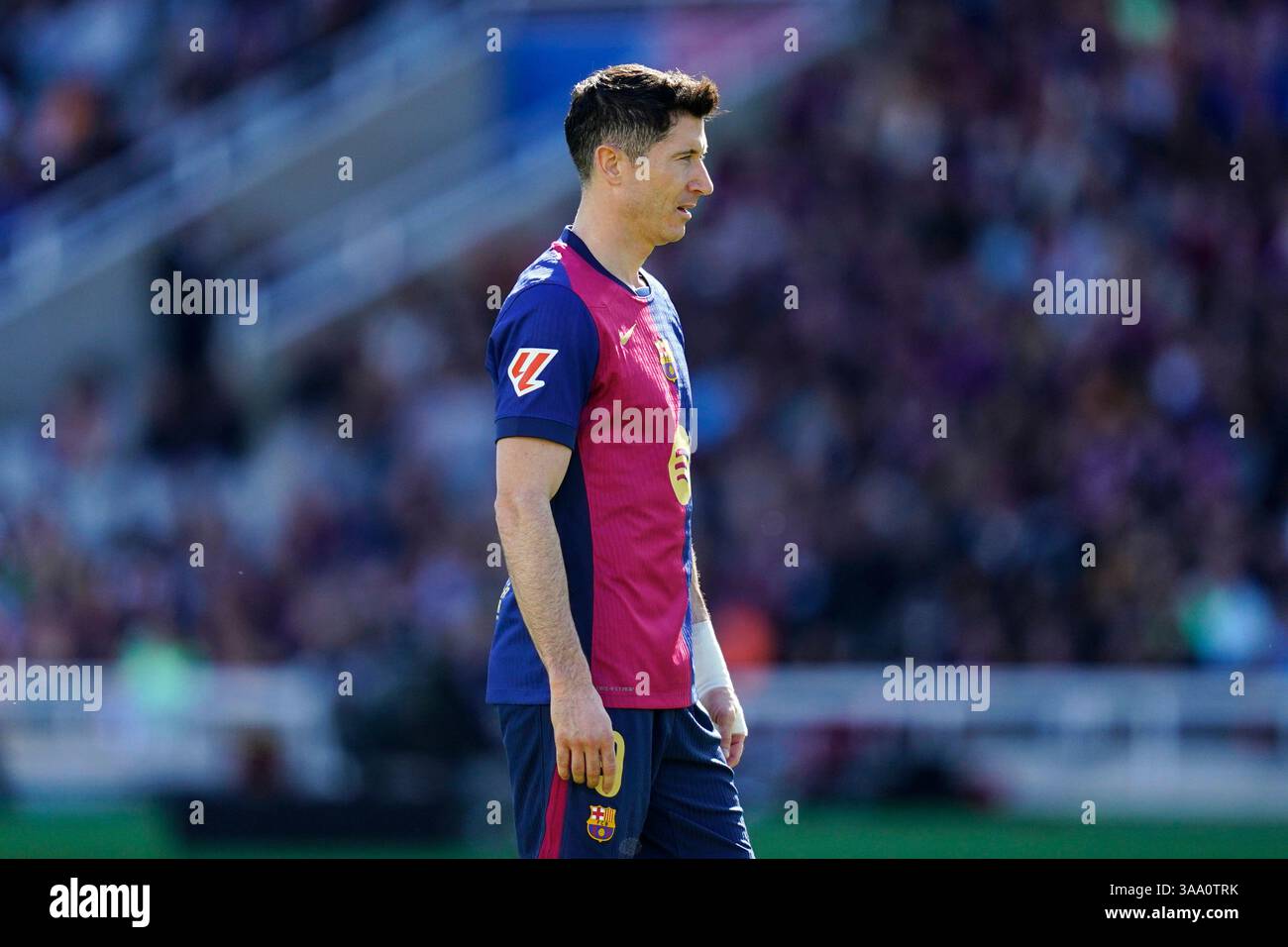 Robert Lewandowski of FC Barcelona during the La Liga EA Sports match ...