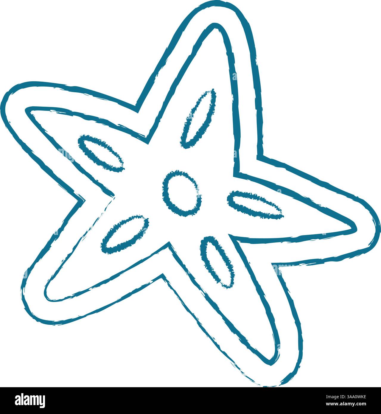 Starfish Silhouette Shape Chalk Style Stock Vector Image & Art - Alamy