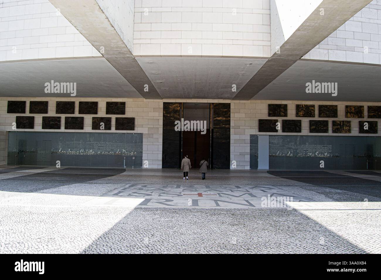Fatima, Portugal - March 26, 2025: A contemporary building facade with ...