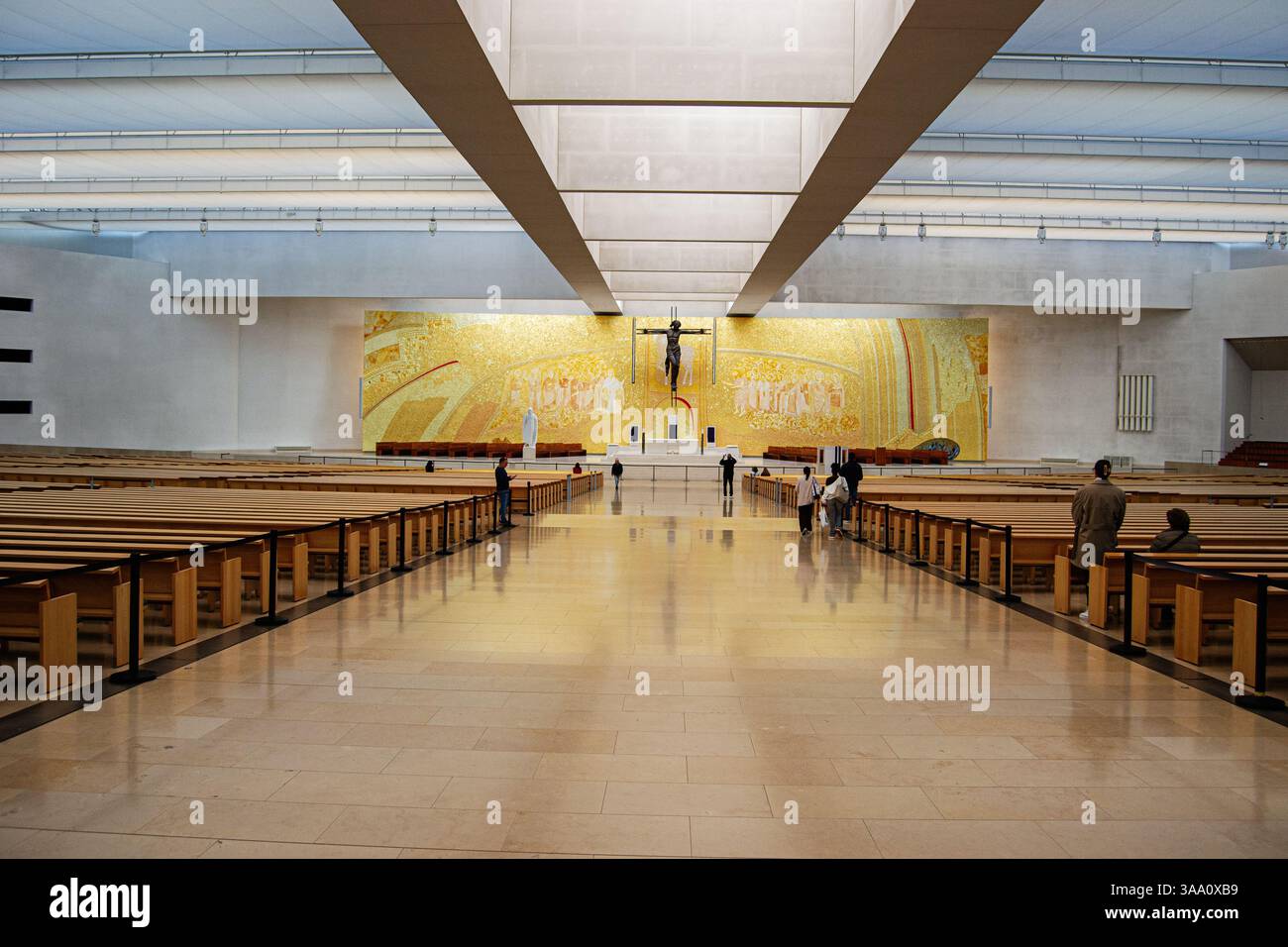 Fatima, Portugal - March 26, 2025: A spacious church interior featuring ...