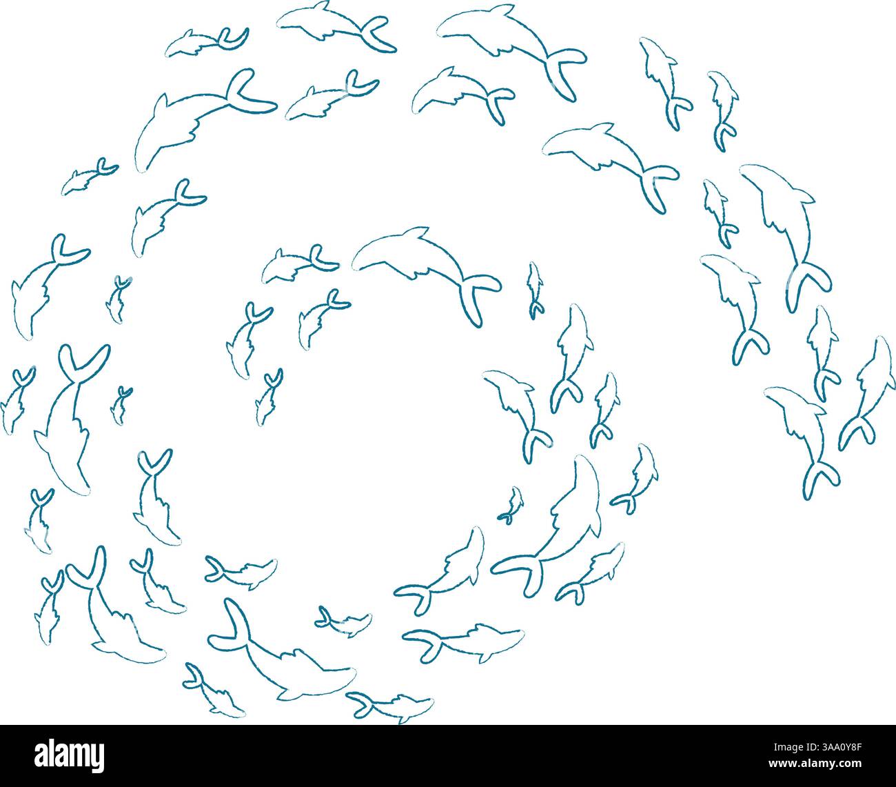 Marine Fish School Silhouette Stock Vector Image & Art - Alamy