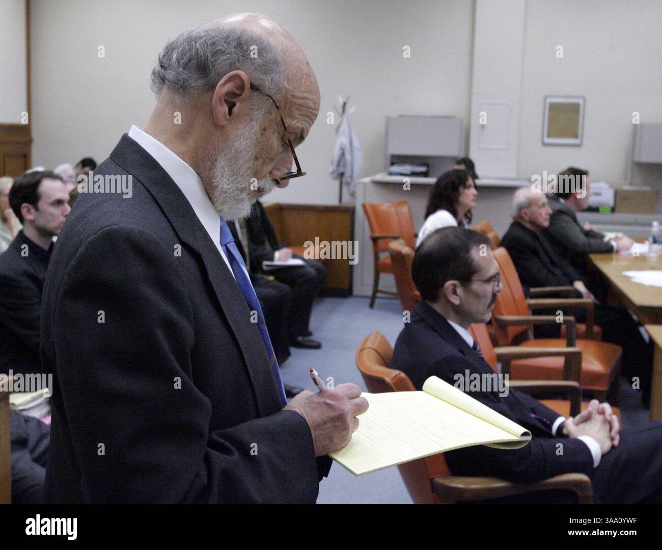 May 04, 2006; Toledo, OH, USA; Defense attorney ALAN KONOP takes notes ...