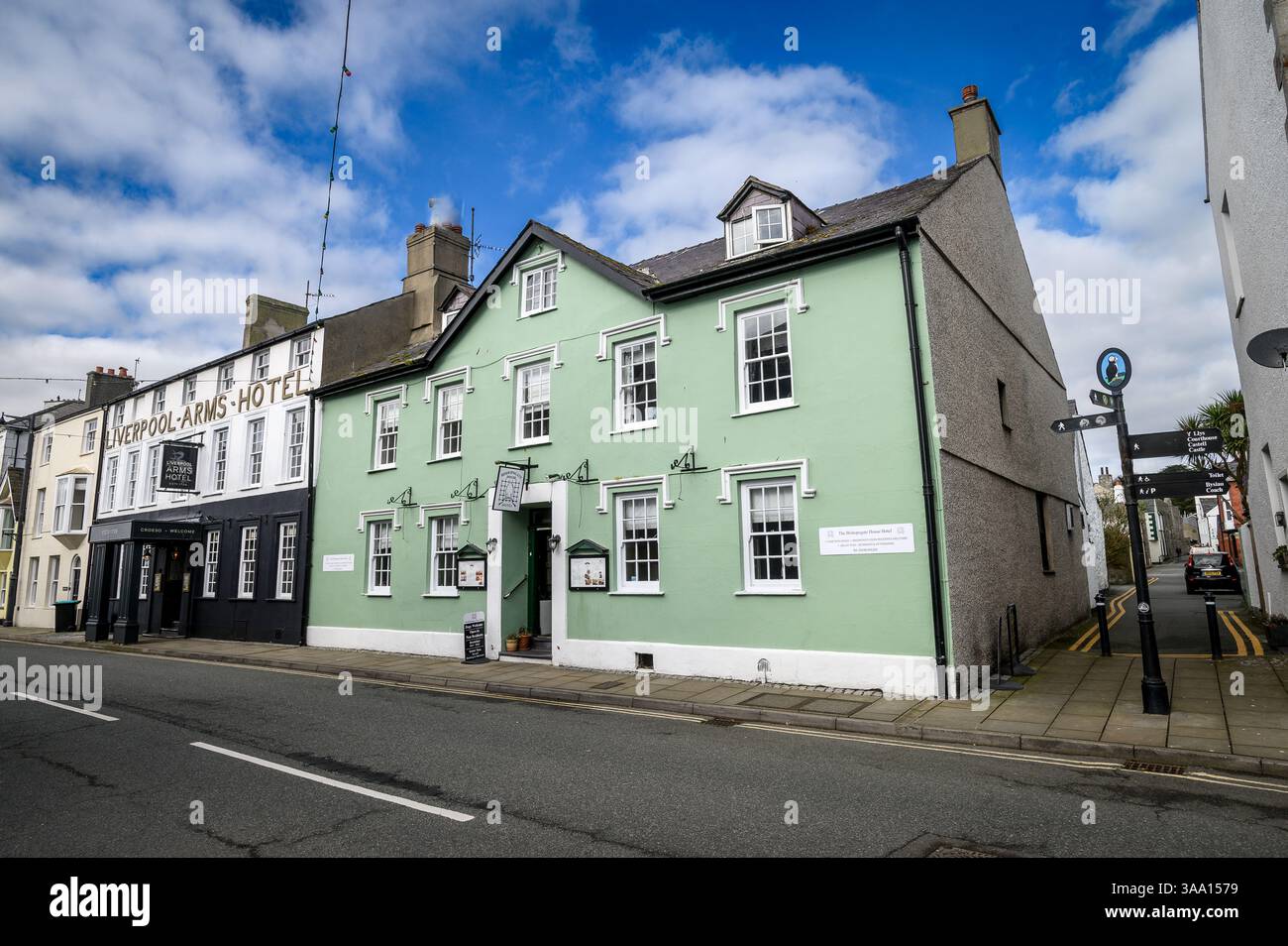 Beaumaris, Anglesey, Wales, UK. Castle Street, Beaumaris. Picture by ...