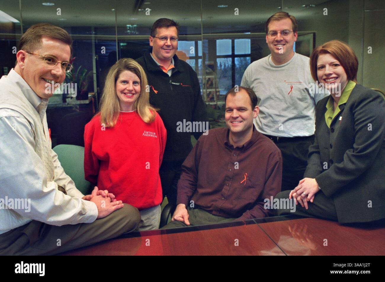 These Arthur Andersen employees in the company's Sacramento office are ...