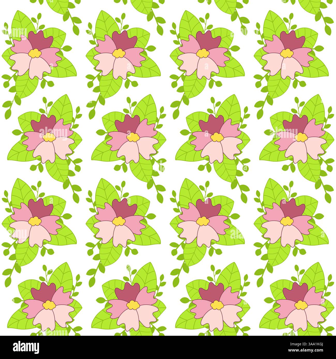 Lively pattern of flowers Cut Out Stock Images & Pictures - Alamy