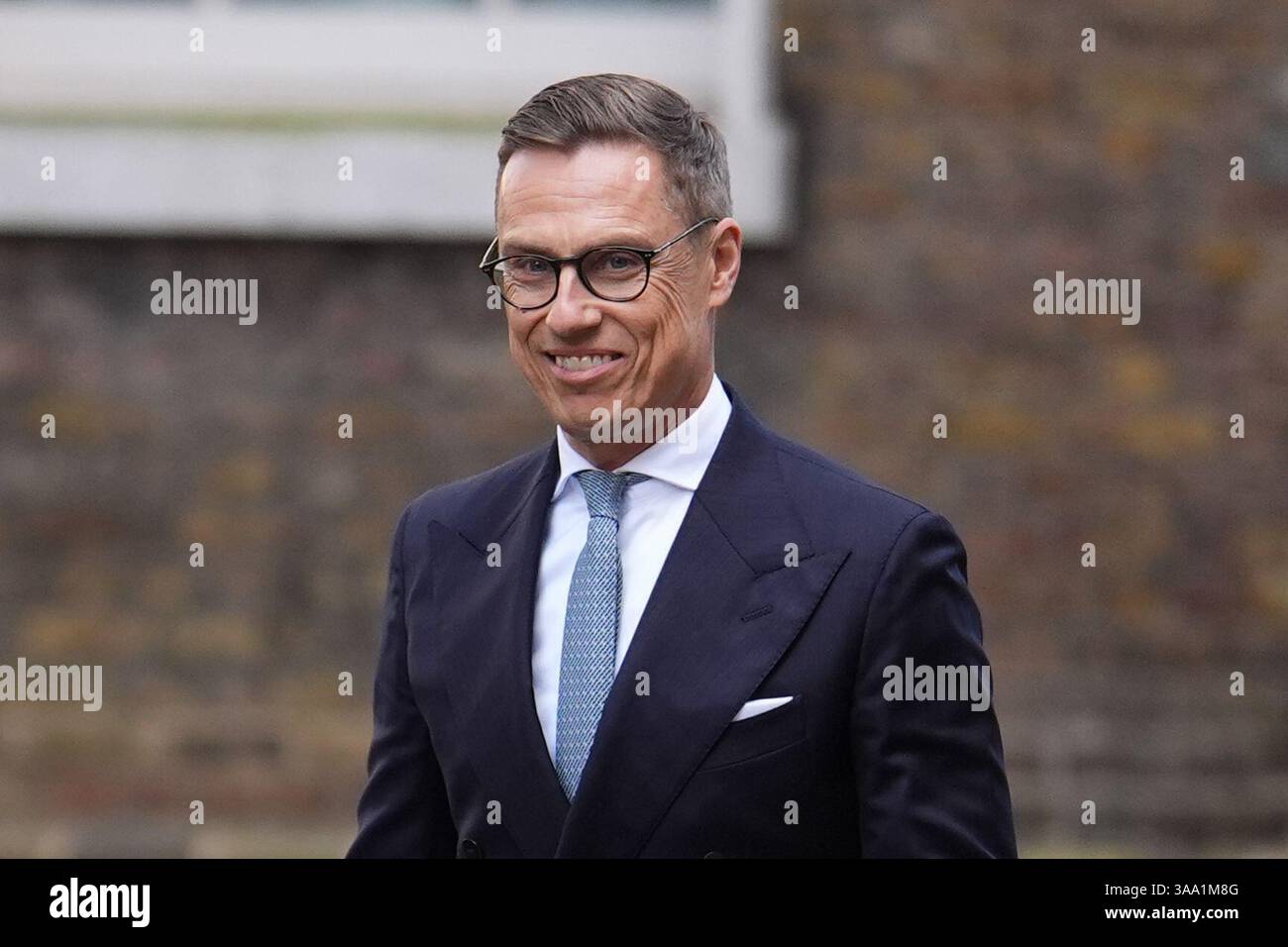 President of Finland Alexander Stubb, arriving on Downing Street ...
