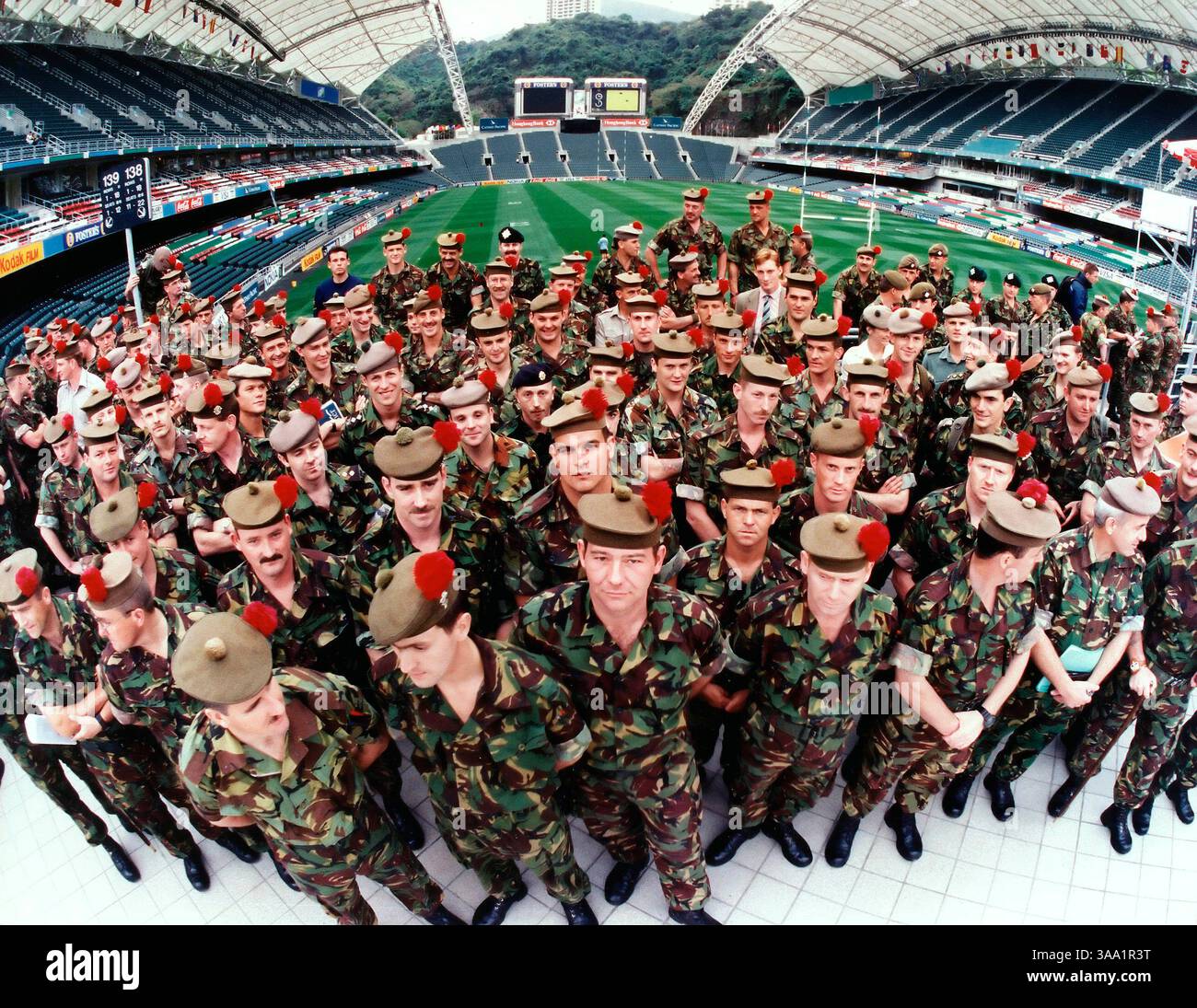 Mar 25, 1997; Hong Kong, SAR, CHINA; British The Black Watch (Royal ...