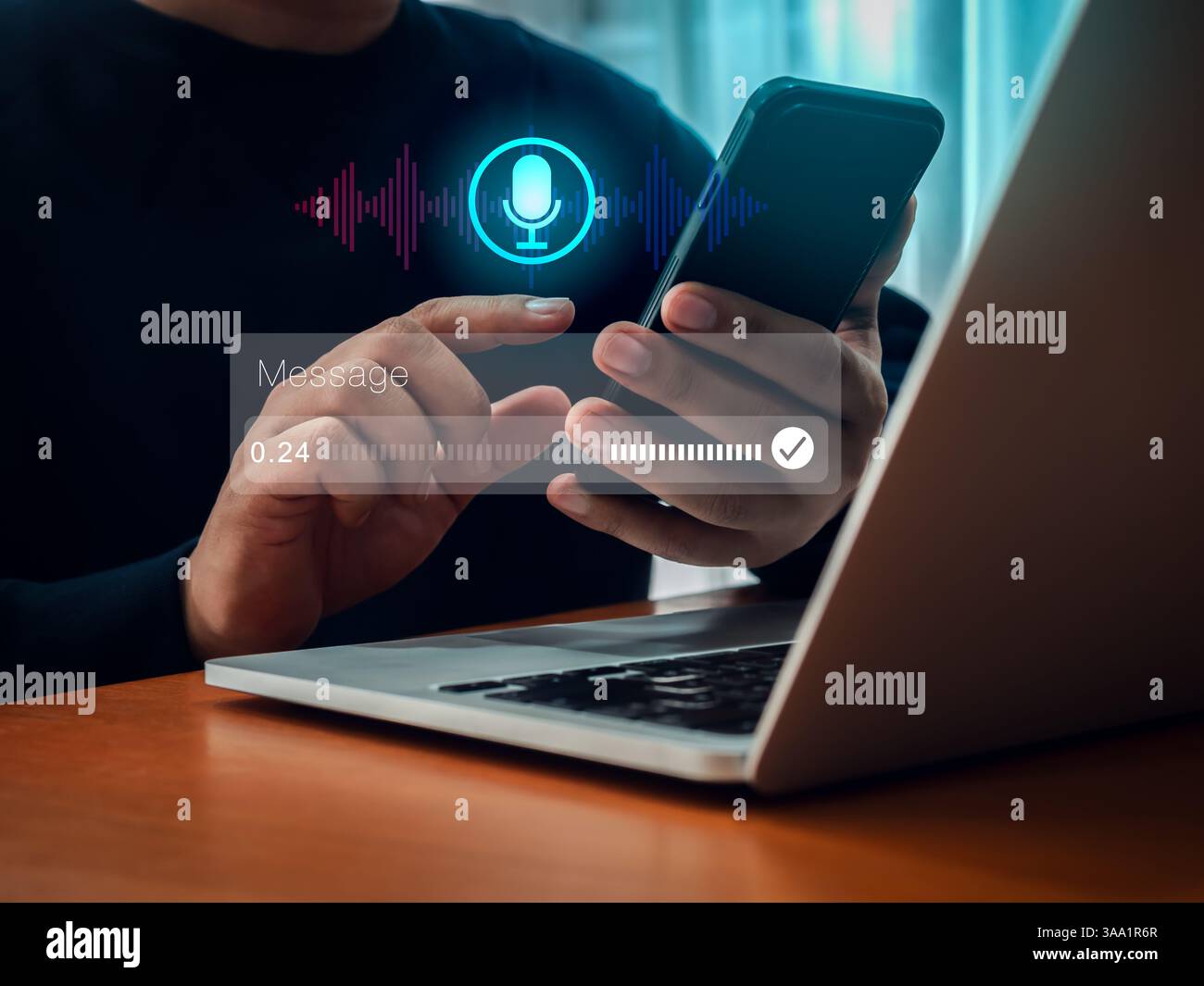 AI chatbot conversation and voice searching automation, voice ...