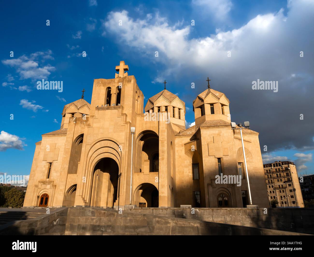 Scene of Saint Gregory the Illuminator cathedral exterior, the largest cathedral of Armenian ...