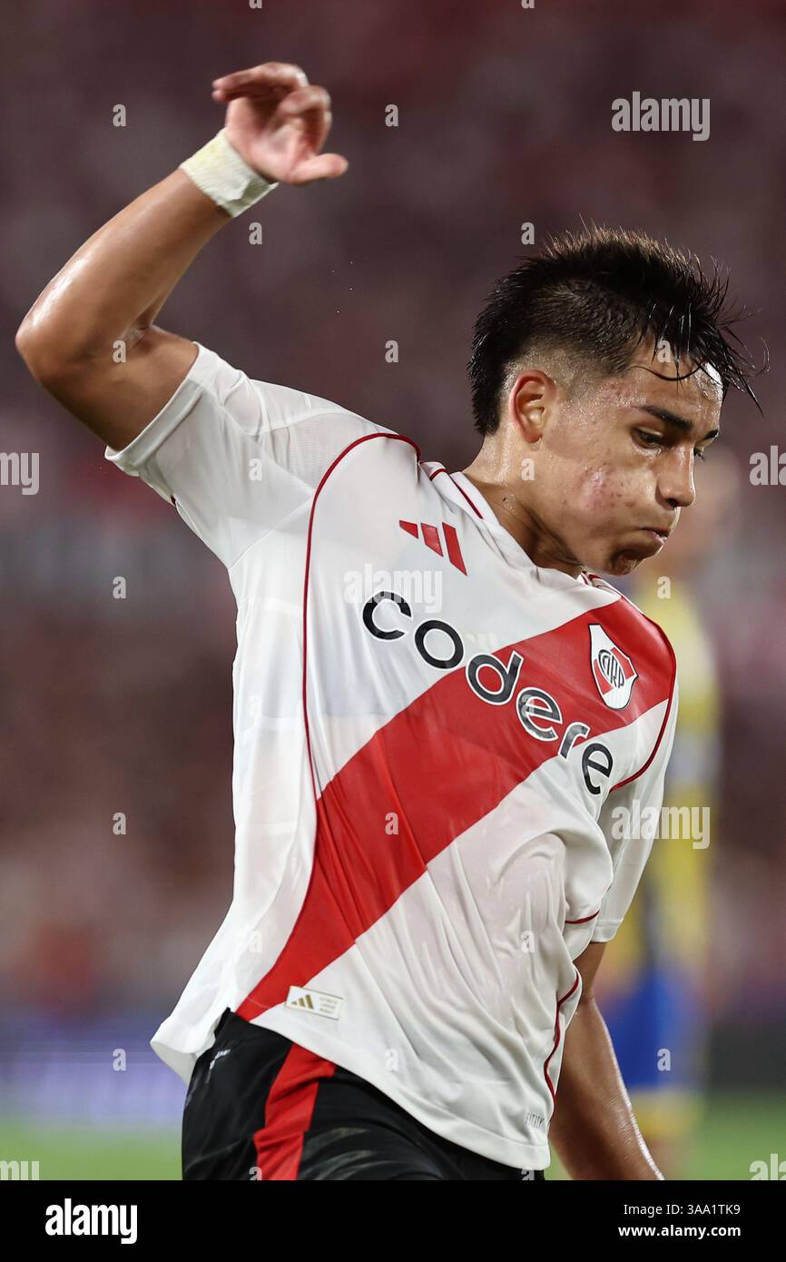 River Plate's forward Ian Subiabre looks on during the 2025 Apertura ...
