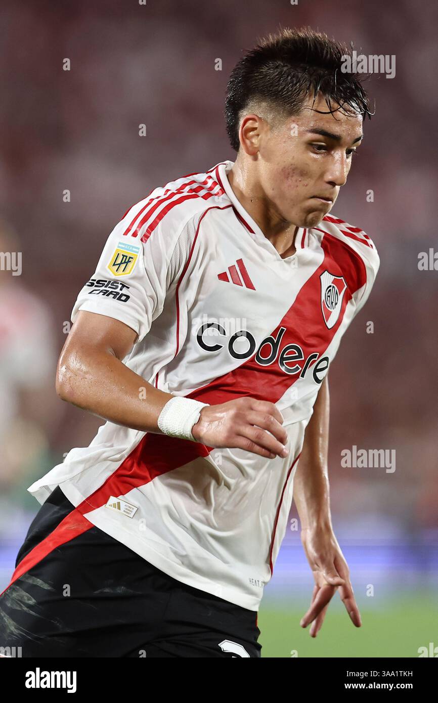 River Plate's forward Ian Subiabre looks on during the 2025 Apertura ...