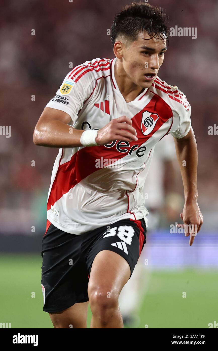 River Plate's forward Ian Subiabre looks on during the 2025 Apertura ...