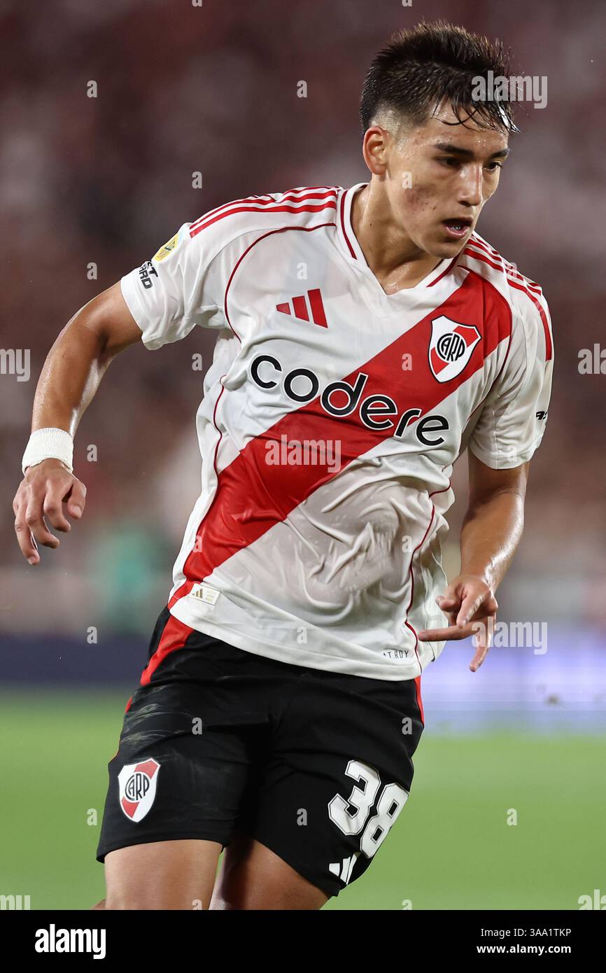 River Plate's forward Ian Subiabre looks on during the 2025 Apertura ...