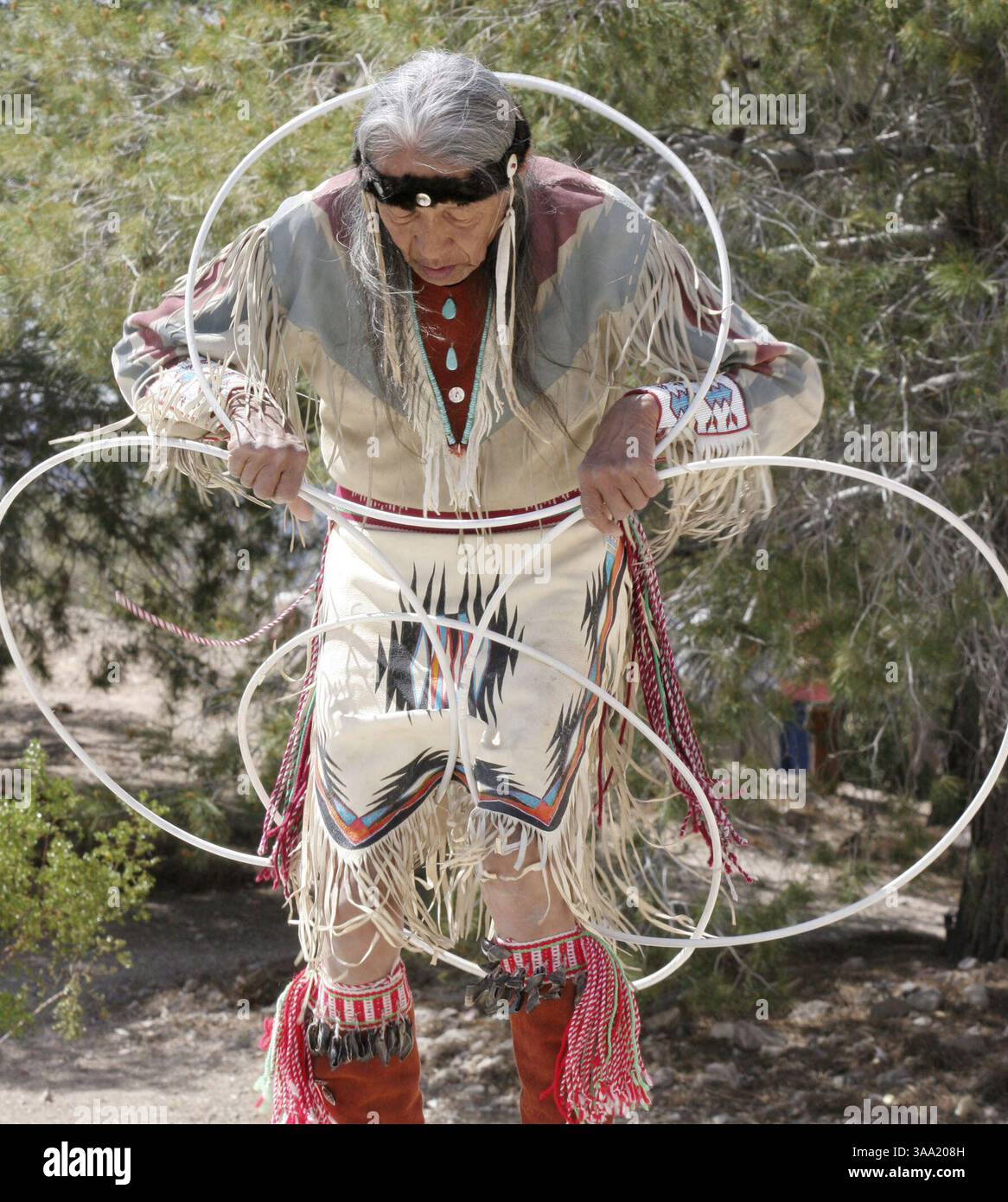 Apr 01, 2006; Henderson, NV, USA; Jones Benally, a Navajo Indian, does ...