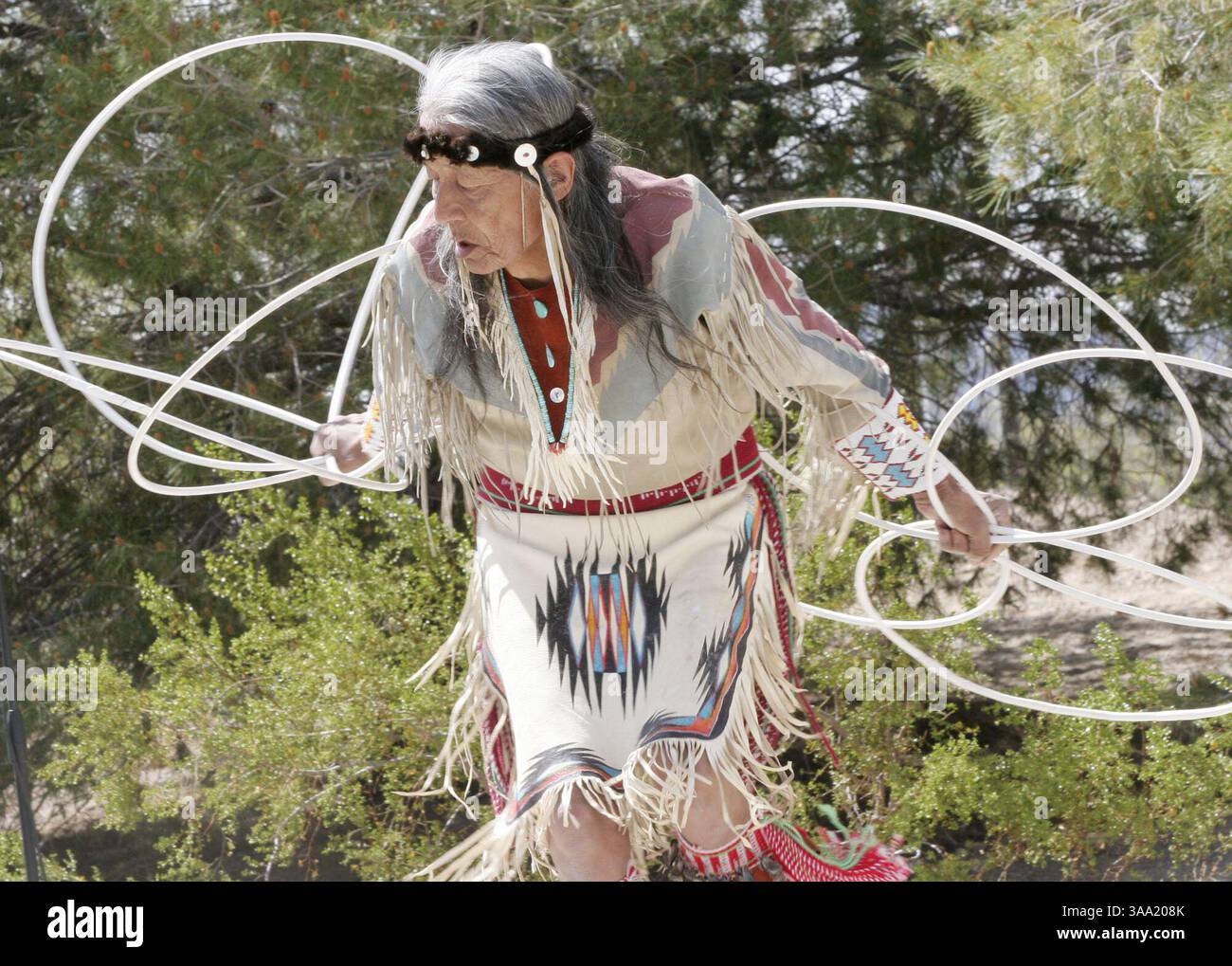 Apr 01, 2006; Henderson, NV, USA; Jones Benally, a Navajo Indian, does ...
