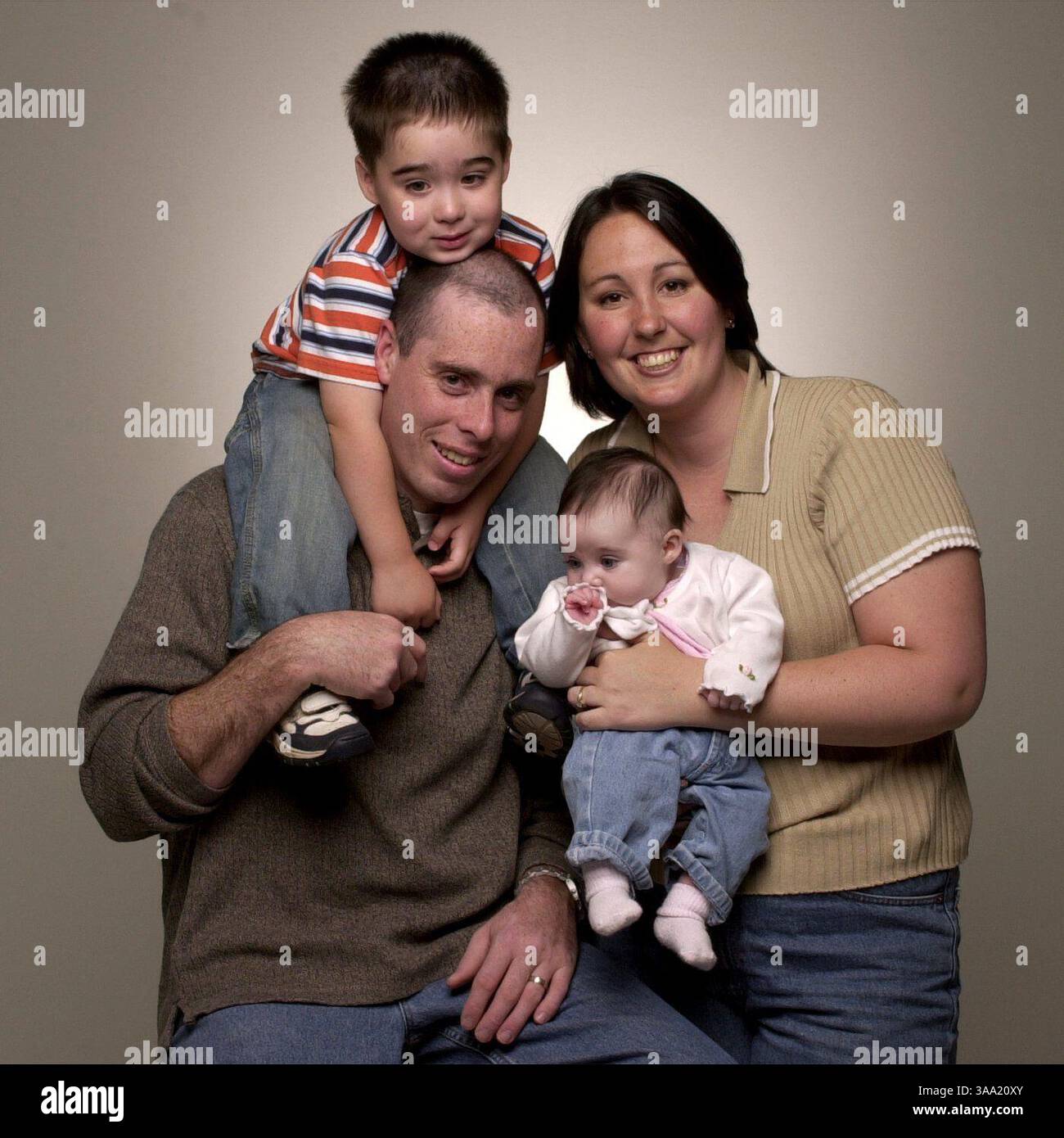 The Spence family: Parents Brian and Michelle, Parker, 2, Aleena, 2 ...