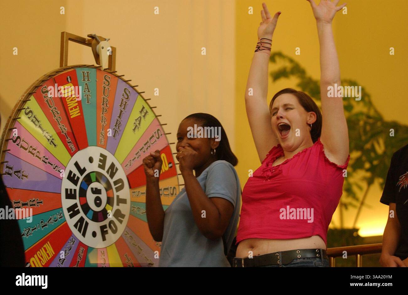 Wheel of Fortune wannabe game show contestants Karin Green, left, and ...