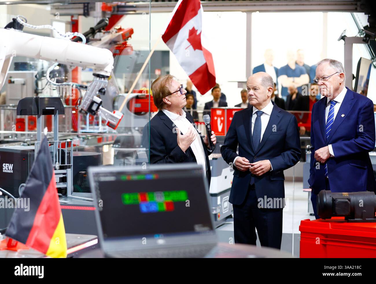 Hanover, Germany. 31st Mar, 2025. Acting German Chancellor Olaf Scholz ...
