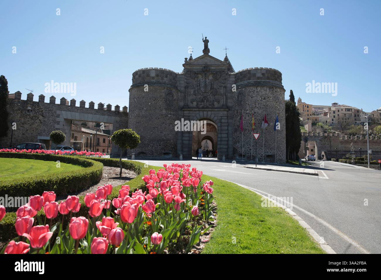 One of the gates of the Toledo city walls, on March 31, 2025, in Toledo ...