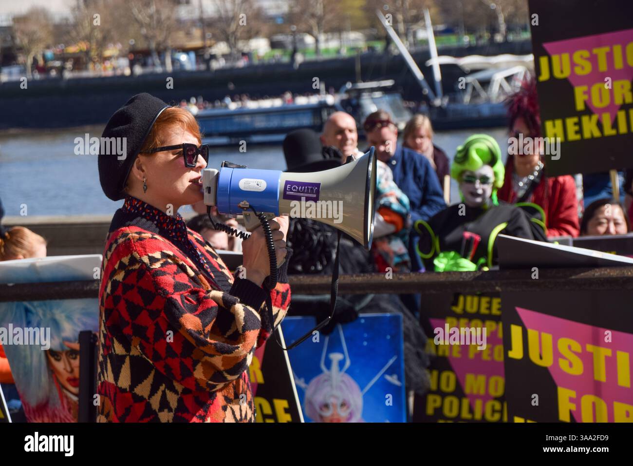 London, UK. 31st March 2025. Singer Ana Matronic of pop group Scissor ...