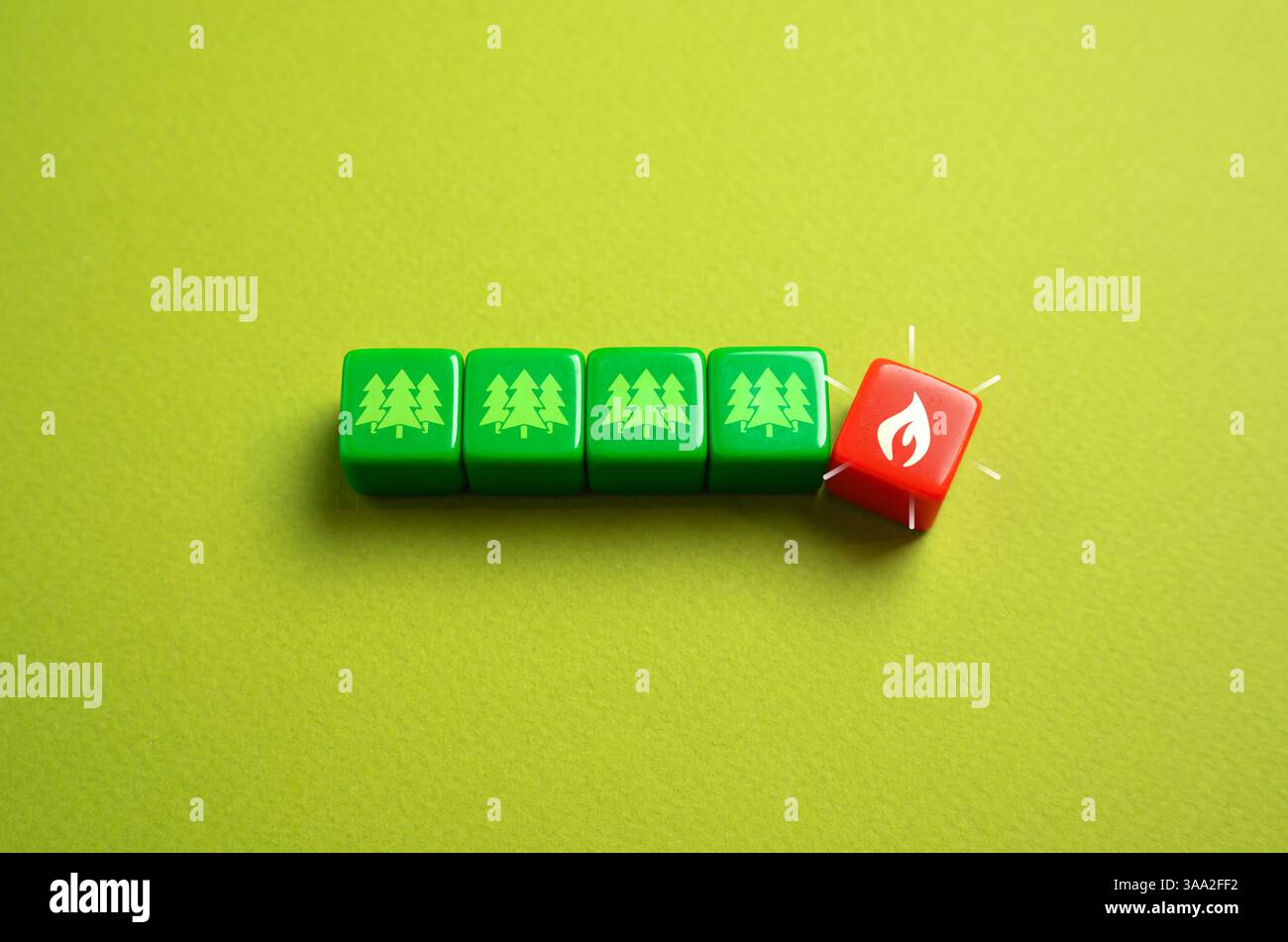 Forest fires and man-made disasters affecting nature. Severe damage to ...