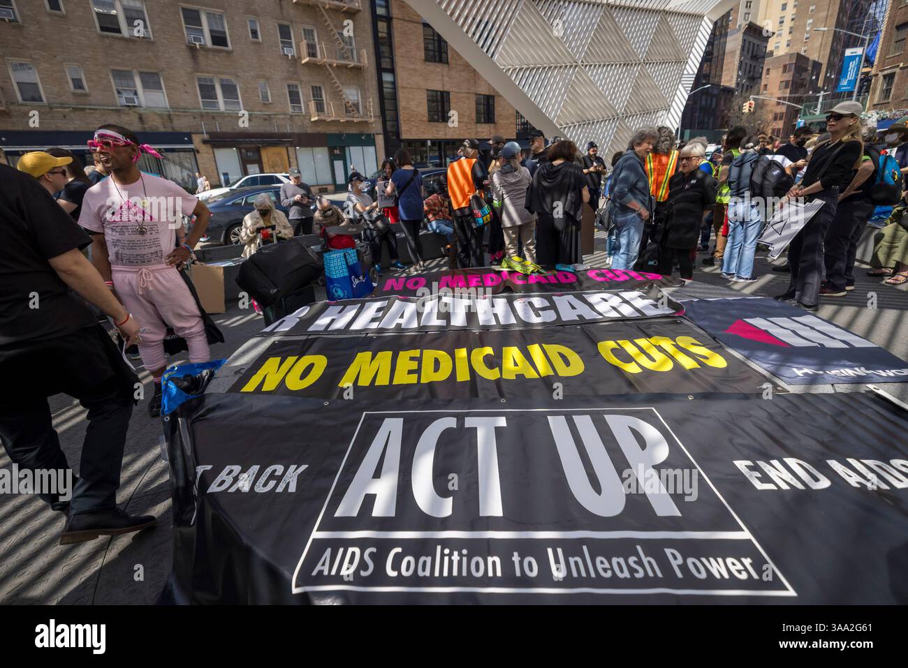 NEW YORK, NEW YORK - MARCH ?29: ?The activist group ACT UP NYC ...