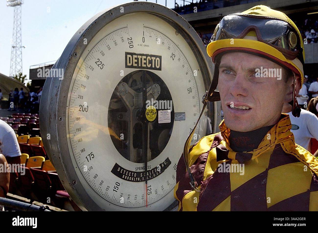 FOR SPORTS Jockey Ryan Morris weighs in after the fifth race at the ...