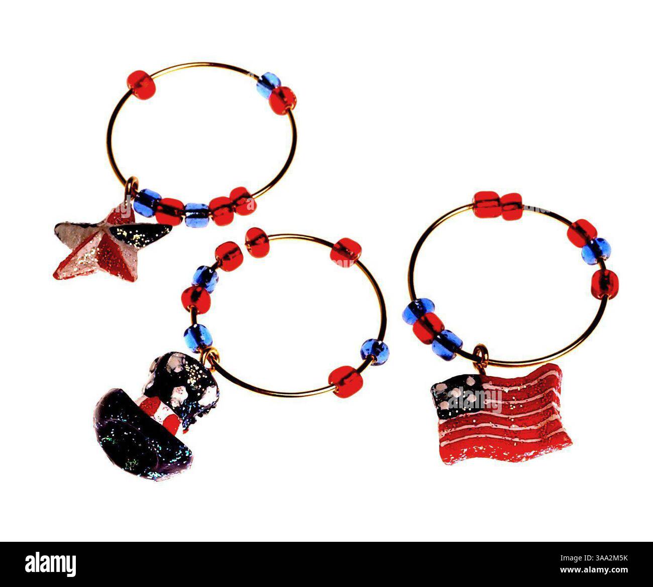 Fourth of July patriotic wine glass markers from T.J. Maxx ...