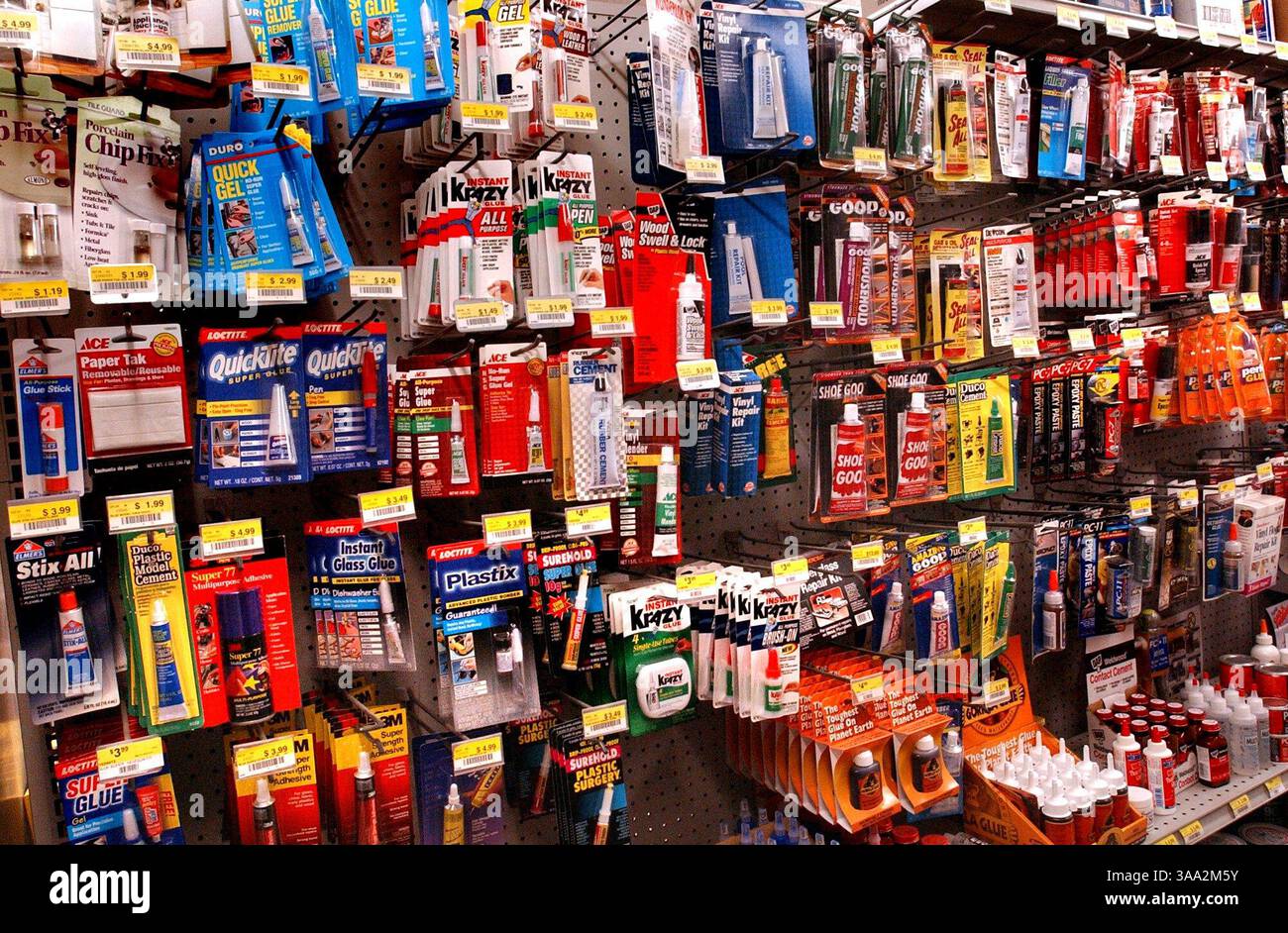 Glue aisle in ACE hardware store has over 100 choices of glues ...