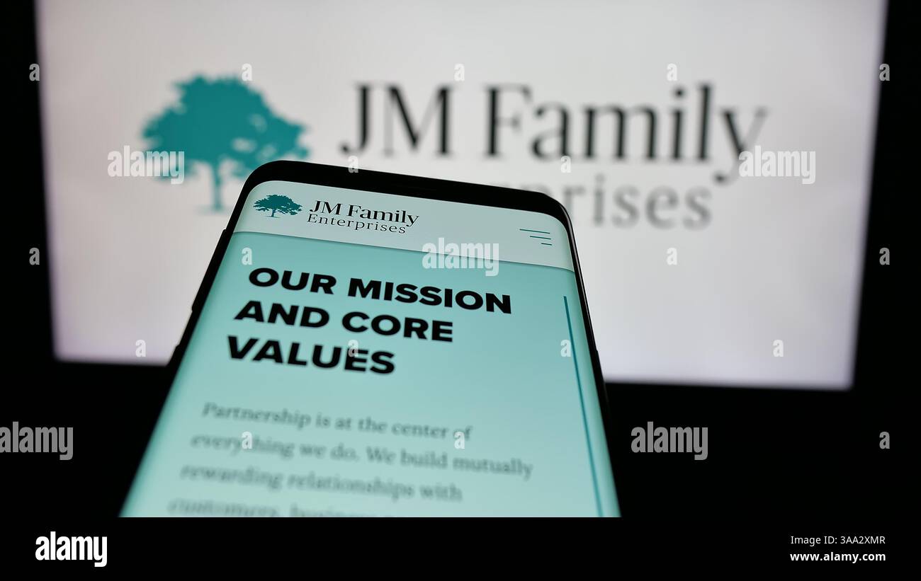 Germany. 09th Mar, 2025. In this photo illustration, a mobile phone ...