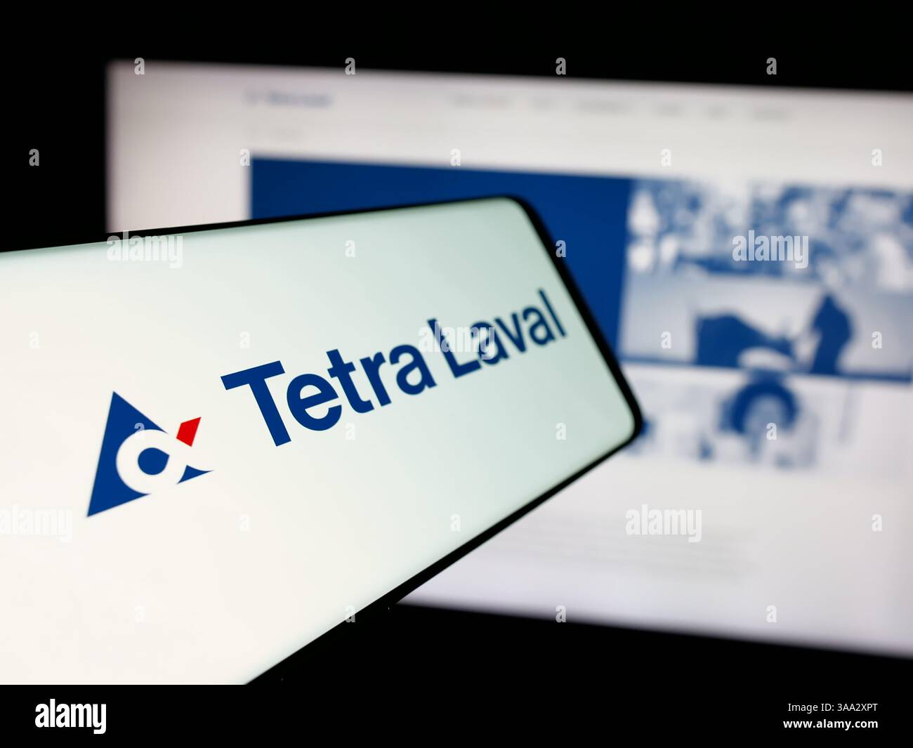 In this photo illustration, a smartphone with the logo of packaging ...