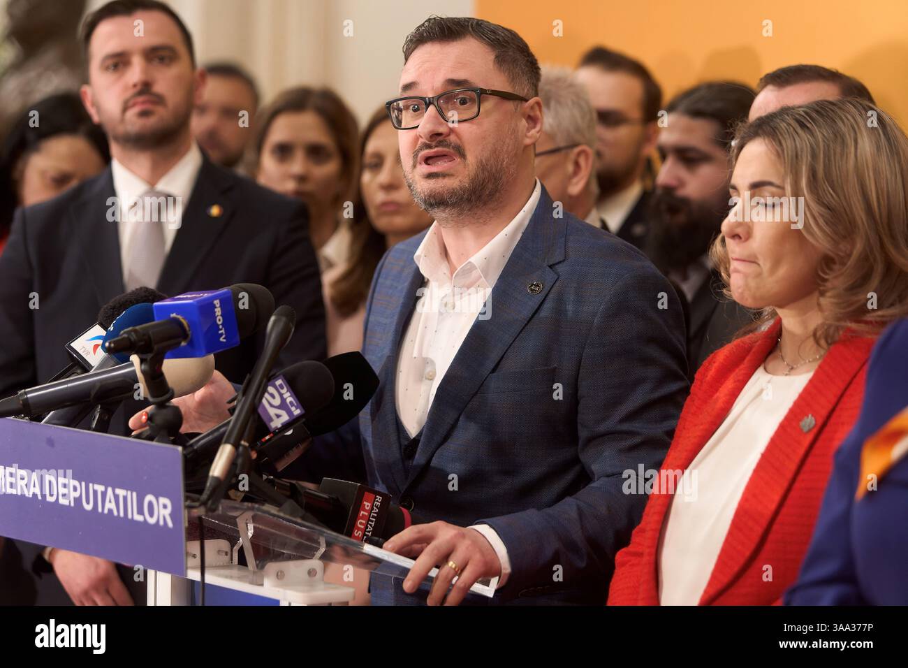 Bucharest, Romania. 31st Mar, 2025: Dan Tanasa, deputy for the Alliance ...