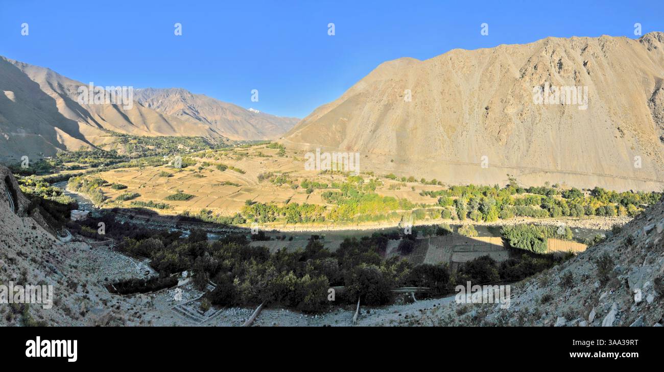 Panjshir Valley in northeastern Afghanistan near the Hindu Kush ...