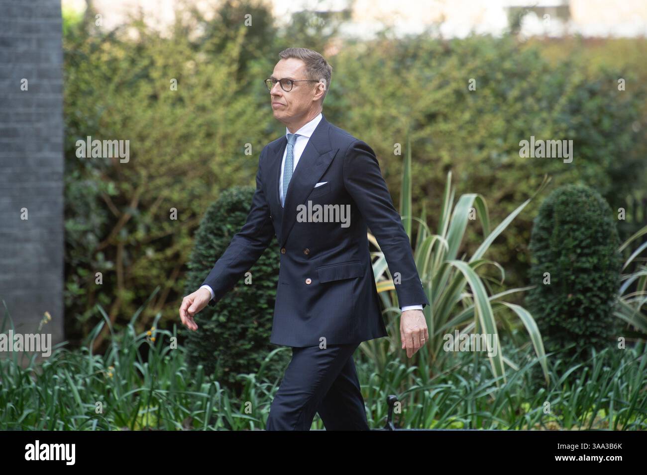 London, UK. 31 Mar 2025. President of Finland Alexander Stubb arrives ...